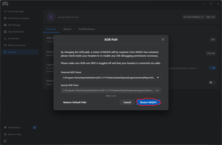 Your first application in Meta Quest 2 using Unity